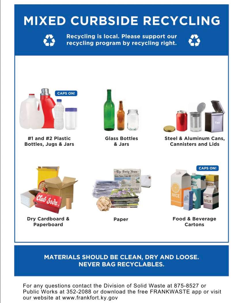 You Asked: What items can be put in mixed curbside recycling? | State ...