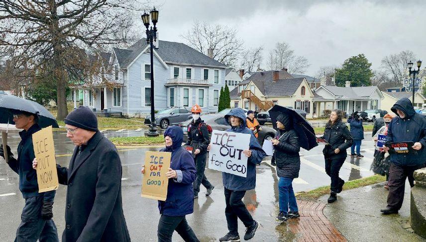 PHOTO: Capital Indivisible hosts silent march in protest of ICE actions ...
