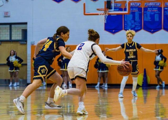 Frankfort’s girls basketball team stays close early, but Franklin ...
